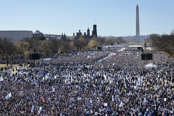 ‘Largest Turnout Ever’: 290,000+ Attend Massive Pro-Israel Rally In D.C ...